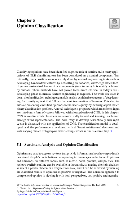 (PDF) Opinion Classification (PDF) Opinion Classification