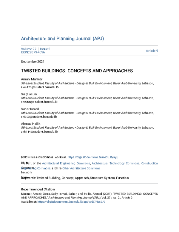 (PDF) Twisted Buildings: Concepts and Approaches