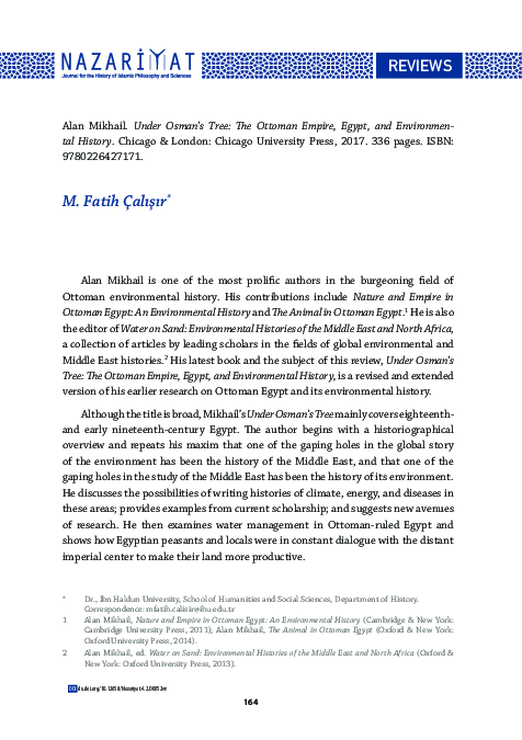 (PDF) Under Osman’s Tree: The Ottoman Empire, Egypt, and Environmental ...