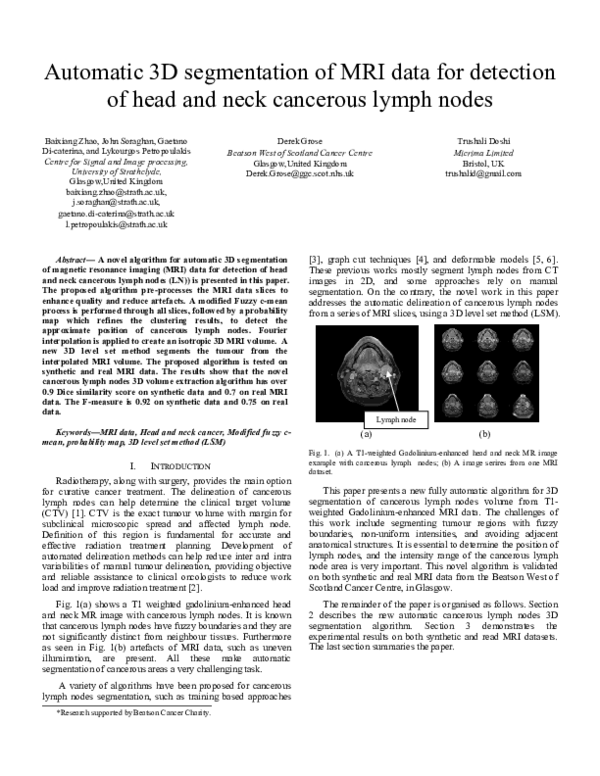 (PDF) Automatic 3D segmentation of MRI data for detection of head and ...