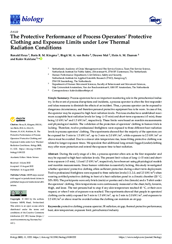 (PDF) The Protective Performance of Process Operators’ Protective ...