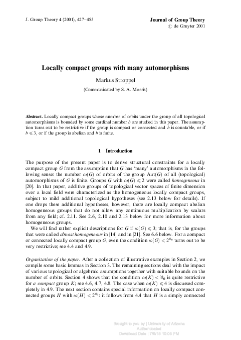 (PDF) Locally compact groups with many automorphisms