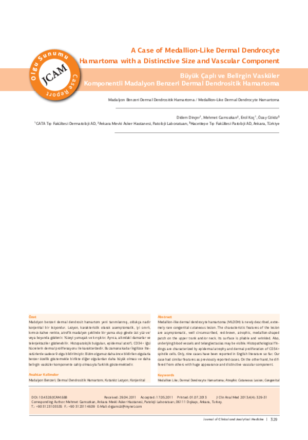 (PDF) A Case of Medallion-Like Dermal Dendrocyte Hamartoma with a ...