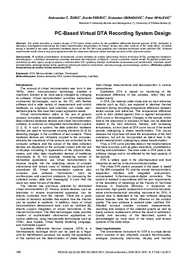 (PDF) PC-Based Virtual DTA Recording System Design