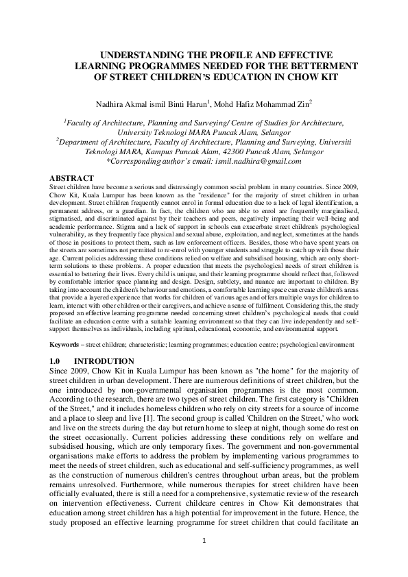 (PDF) UNDERSTANDING THE PROFILE AND EFFECTIVE LEARNING PROGRAMMES ...