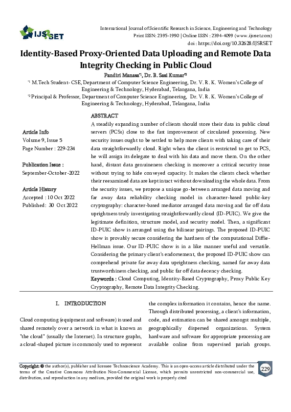 Pdf Identity Based Proxy Oriented Data Uploading And Remote Data