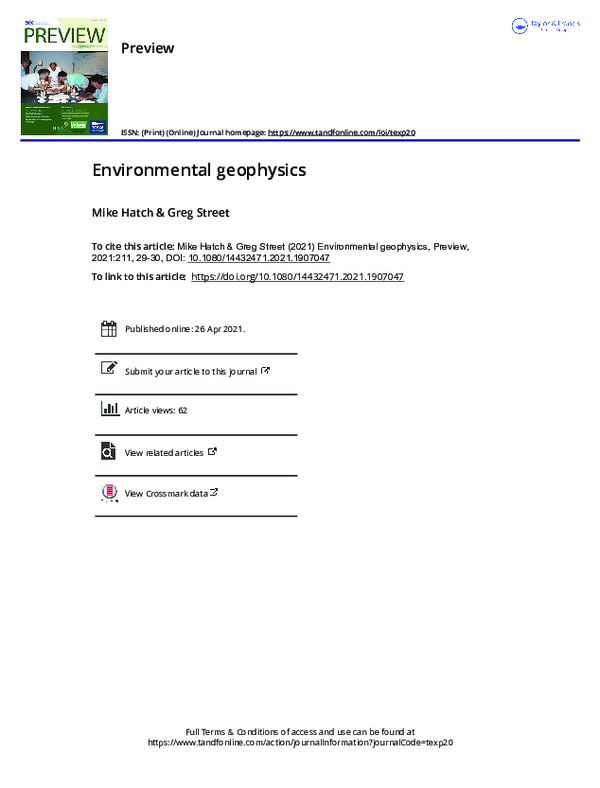 (PDF) Environmental geophysics