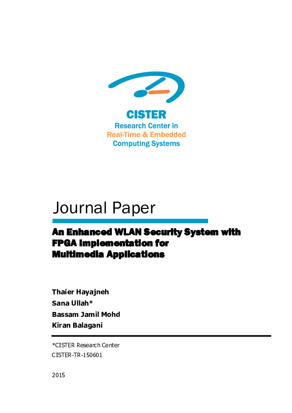(PDF) An Enhanced WLAN Security System With FPGA Implementation for ... (PDF) An Enhanced WLAN Security System With FPGA Implementation for ...