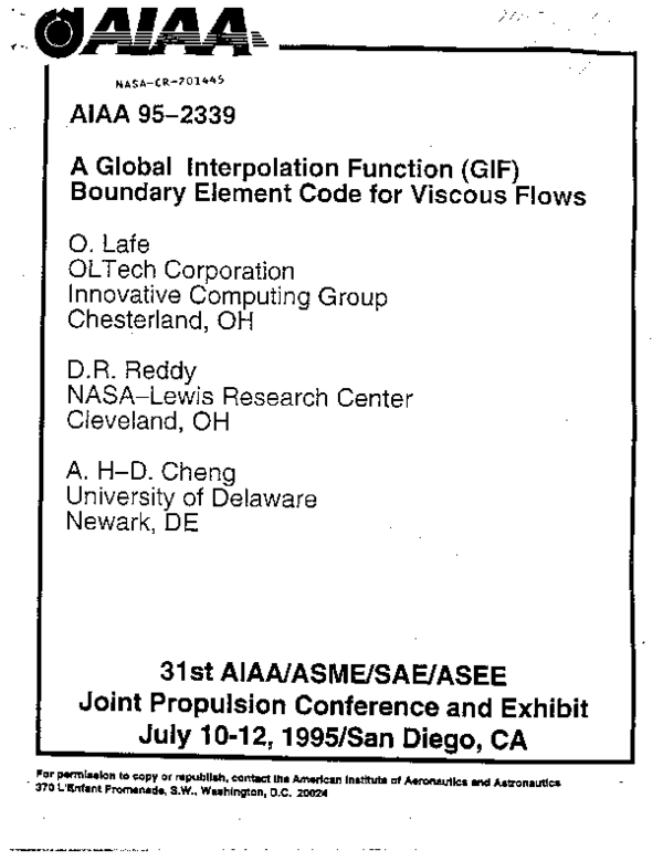(PDF) A global interpolation function (GIF) boundary element code for ...