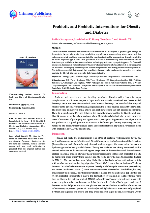 (PDF) Probiotic and Prebiotic Interventions for Obesity and Diabetes ...