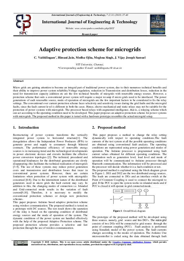 (PDF) Adaptive protection scheme for microgrids