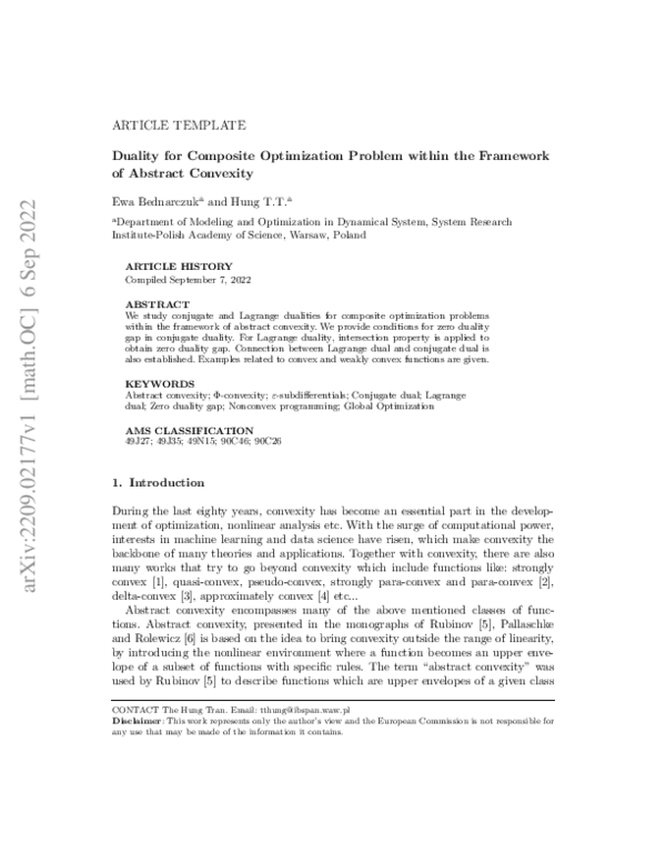 (PDF) Duality for composite optimization problem within the framework ...