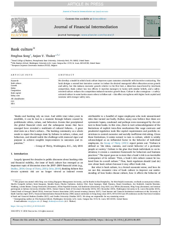 (PDF) Bank Culture