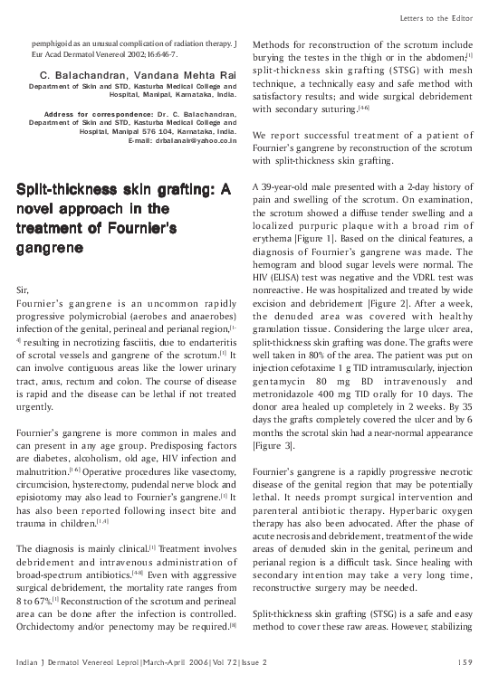 (PDF) Split-thickness skin grafting: A novel approach in the treatment ...