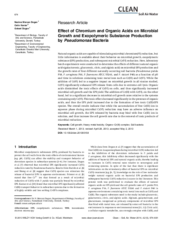 (PDF) Effect of Chromium and Organic Acids on Microbial Growth and ...