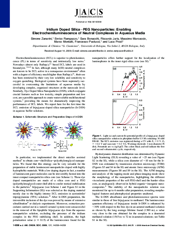 (PDF) Iridium Doped Silica−PEG Nanoparticles: Enabling ...