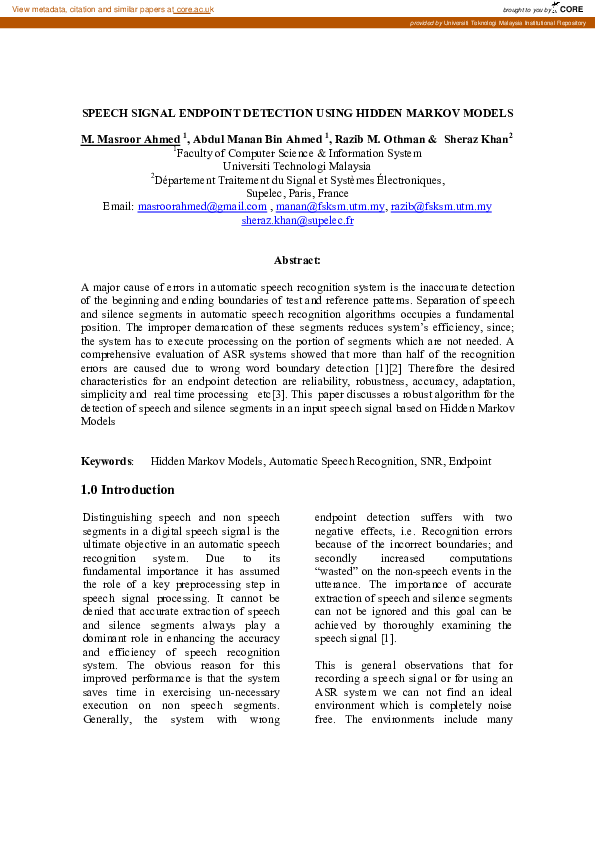 Pdf Endpoint Detection Using Hidden Markov Models 7572