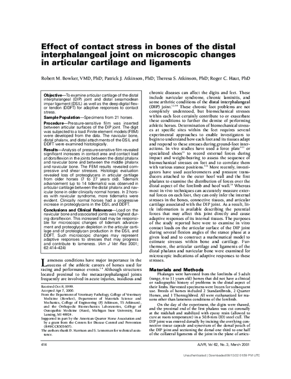 (PDF) Effect of contact stress in bones of the distal interphalangeal ...