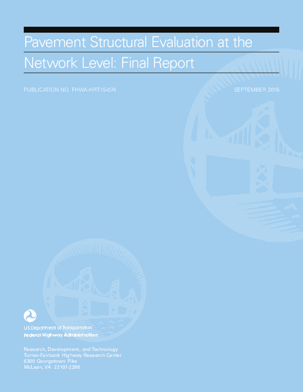 (PDF) Pavement Structural Evaluation at Network Level Pavement Management—A Case Study