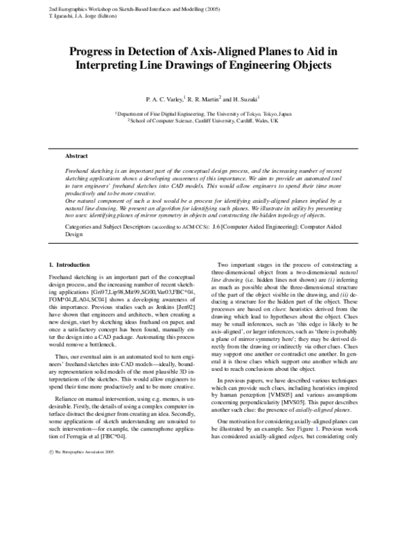 (PDF) Progress in Detection of Axis-Aligned Planes to Aid in ...