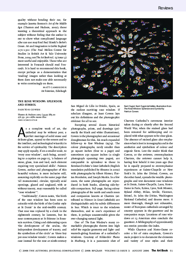 (PDF) The Rose Window: Splendor and Symbol, Painton Cowen