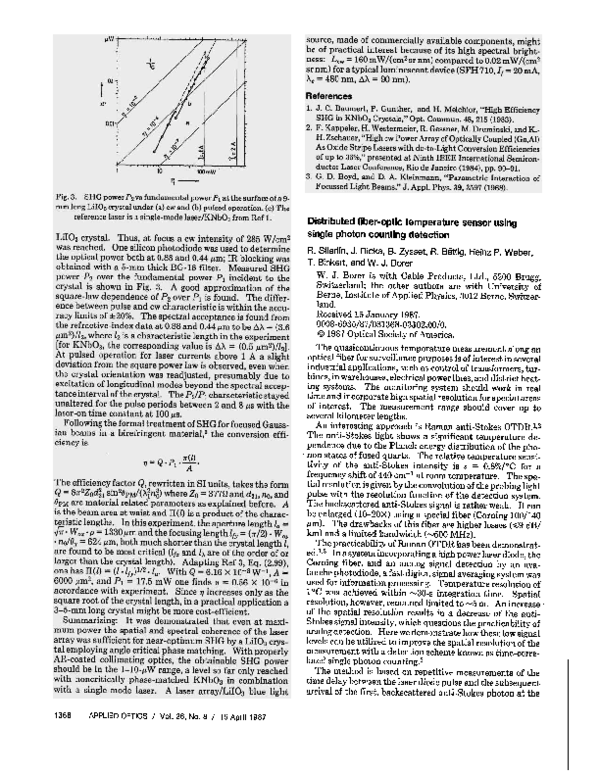 (PDF) Distributed fiber-optic temperature sensor using single photon counting detection | Jaro ...