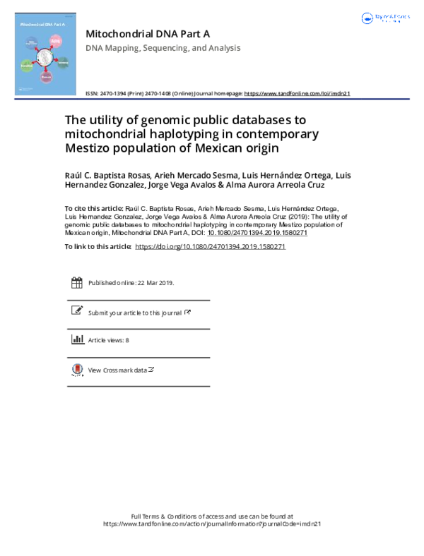(PDF) The utility of genomic public databases to mitochondrial ...