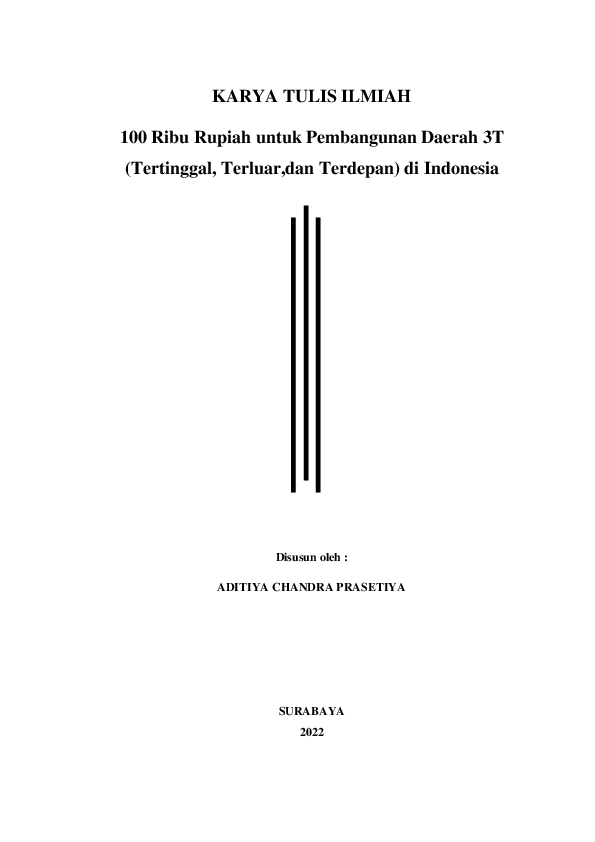 (PDF) Seratus Ribu Rupiah untuk Pembangunan Daerah 3T (Tertinggal ...