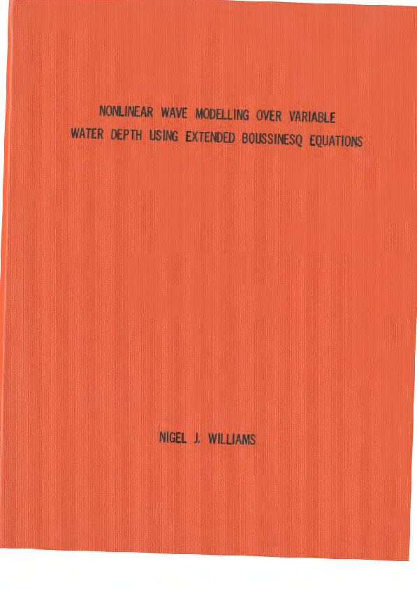Pdf Nonlinear Wave Modelling Over Variable Water Depth Using Extended Boussinesq Equations