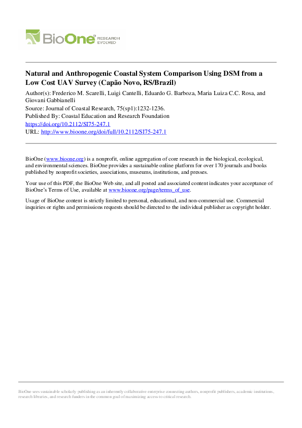 (PDF) Natural and Anthropogenic Coastal System Comparison Using DSM ...