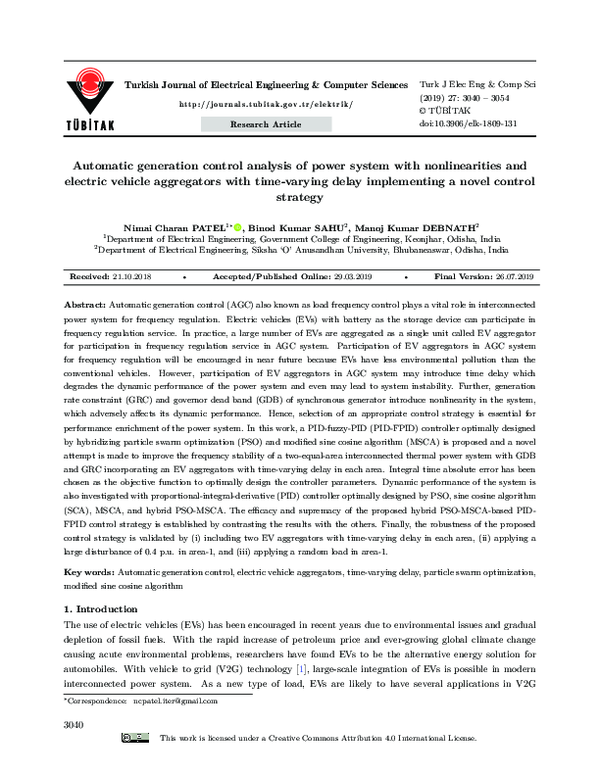 (PDF) Automatic generation control analysis of power system with nonlinearities andelectric ...