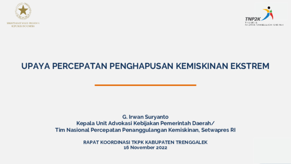 (PDF) Upaya Percepatan Penghapusan Kemiskinan Ekstrem
