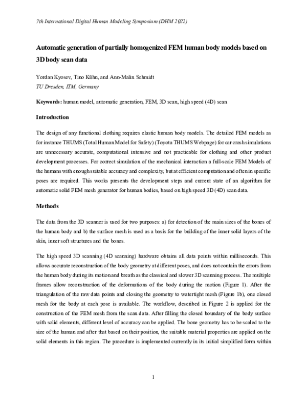 (PDF) Automatic generation of partially homogenized FEM human body ...