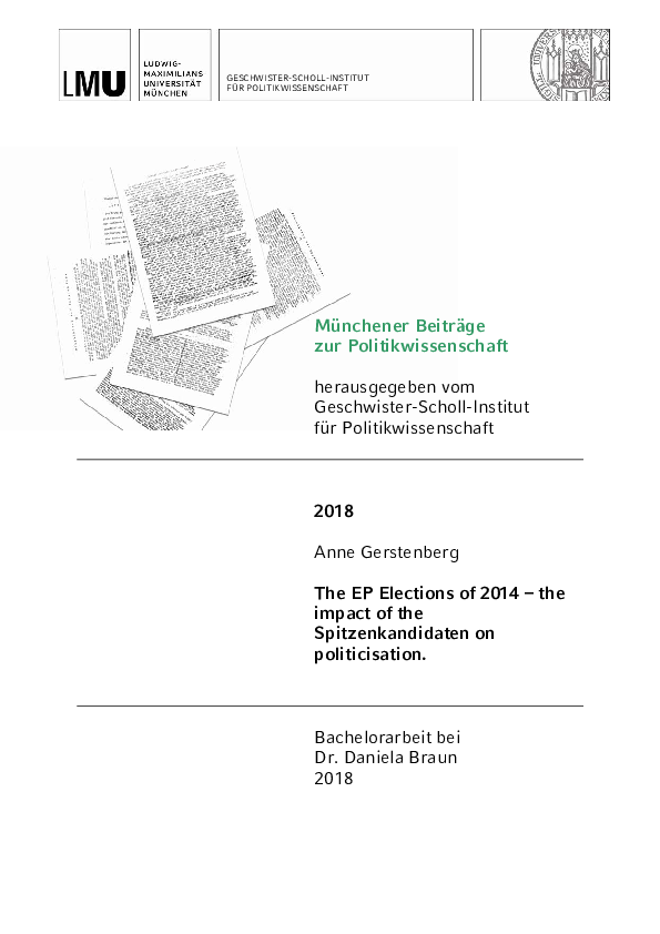 (PDF) The EP Elections of 2014 – the impact of the Spitzenkandidaten on ...
