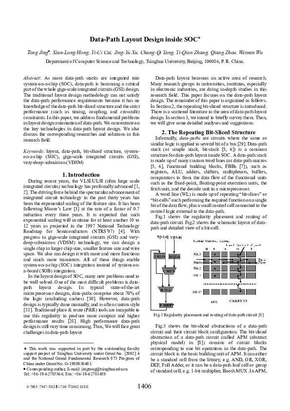(PDF) Data-path layout design inside SOC