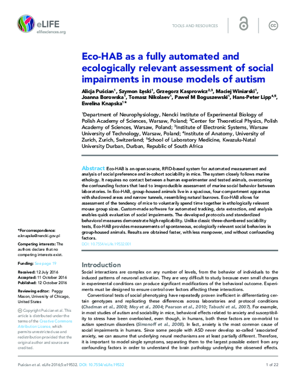 (PDF) Author response: Eco-HAB as a fully automated and ecologically ...
