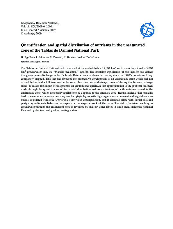 (PDF) Quantification and spatial distribution of nutrients in the ...
