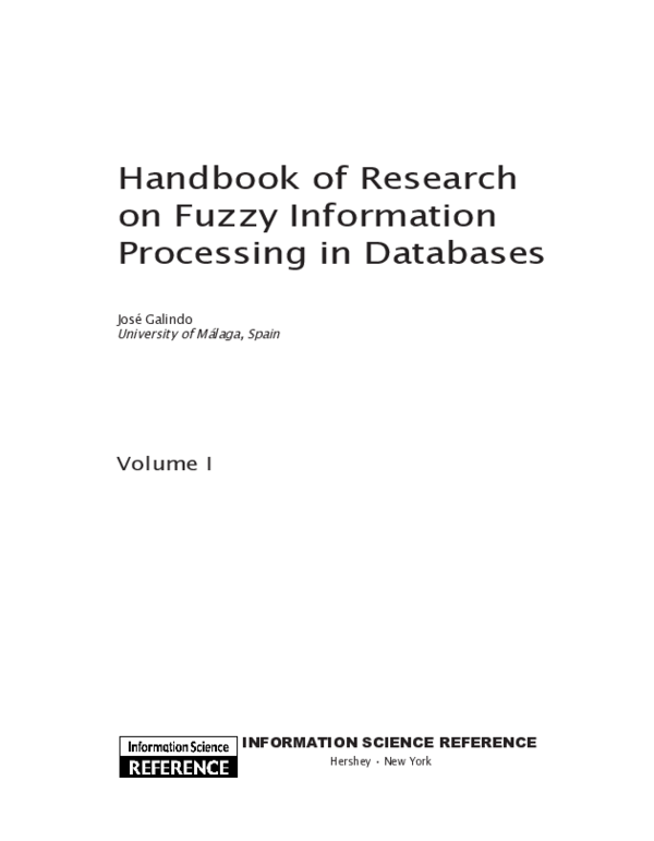 (PDF) An Overview of Fuzzy Approaches to Flexible Database Querying
