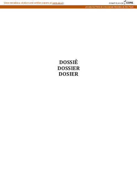 (PDF) Apresentação do Dossiê