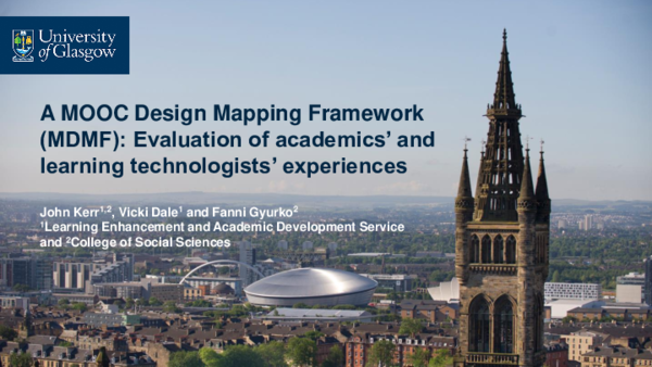 (PDF) Evaluating a MOOC Design Mapping Framework