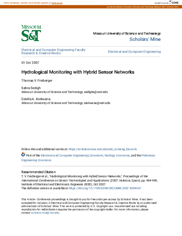 (PDF) Hydrological Monitoring with Hybrid Sensor Networks | Sahra ...
