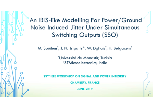 (PDF) An IBIS-like Modelling for Power/Ground Noise Induced Jitter under Simultaneous Switching ...