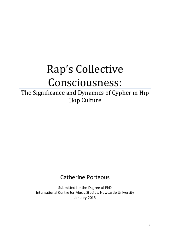 (PDF) Rap's collective consciousness : the significance and dynamics of ...