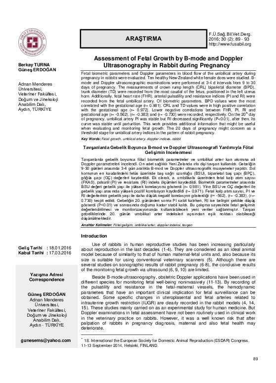 (PDF) Assessment of Fetal Growth by B-mode and Doppler Ultrasonography ...