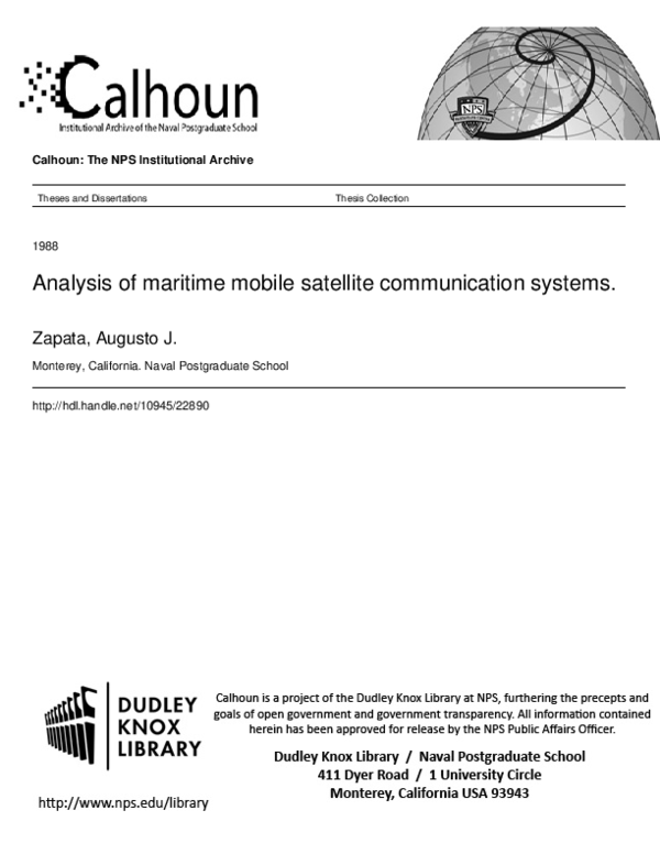 (PDF) Analysis of Maritime Mobile Satellite Communication Systems