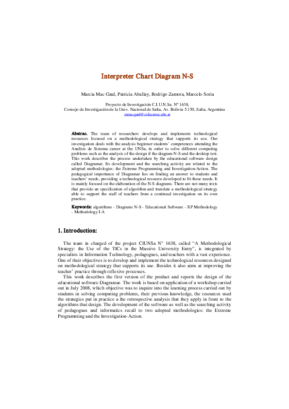 (PDF) Interpreter Chart Diagram N-S