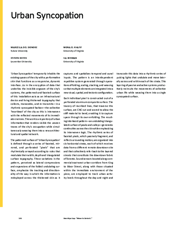 (PDF) Urban Syncopation