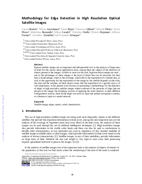 Pdf Methodology For Edge Detection In High Resolution Optical Satellite Images
