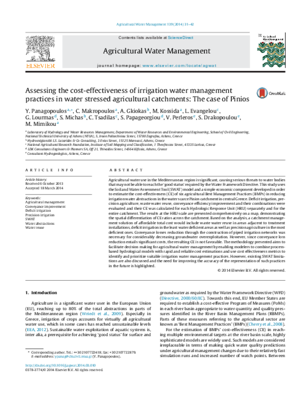 (PDF) Assessing the cost-effectiveness of irrigation water management ...
