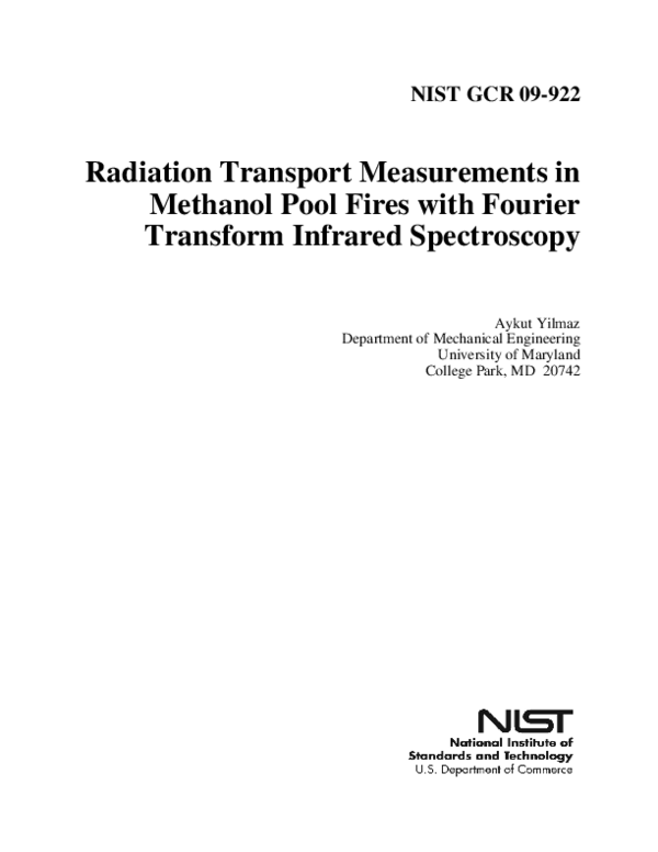 (PDF) Radiation transport measurement in methanol pool fires with ...
